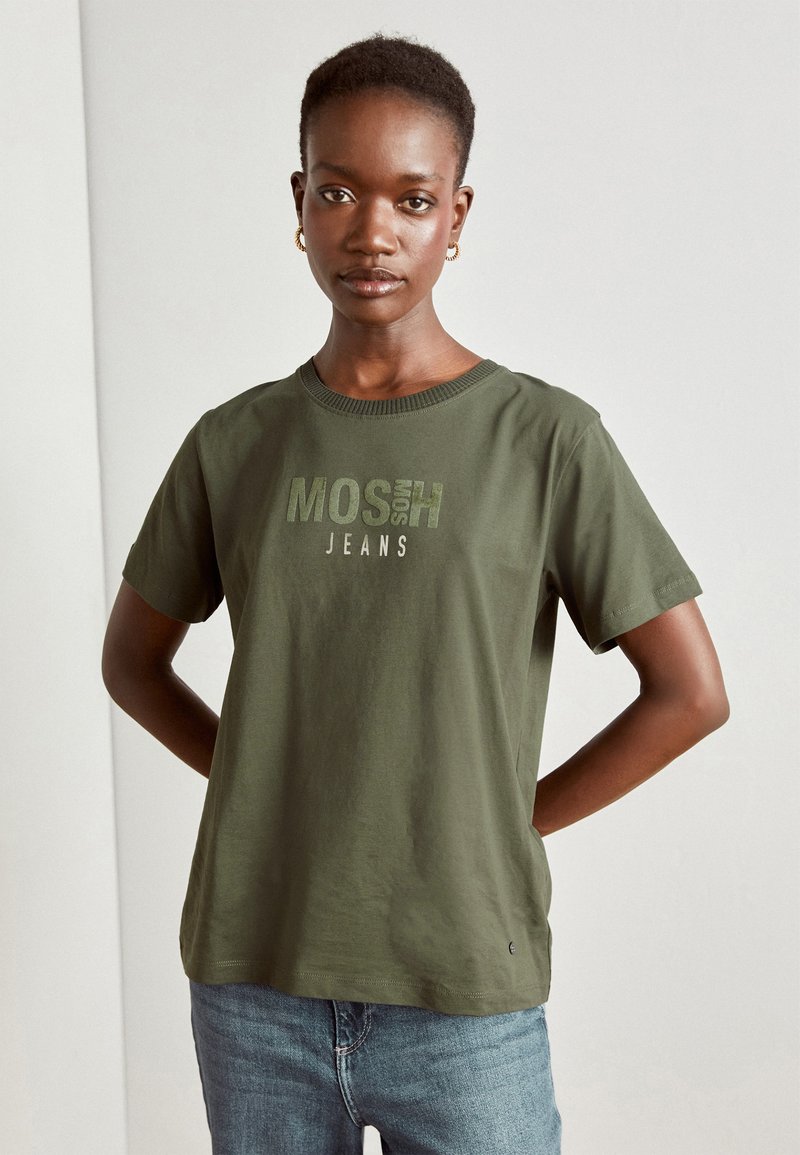 Mos Mosh LINNEY TEE - T-Shirt print - forest night/dunkelgrün - Zalando.ch