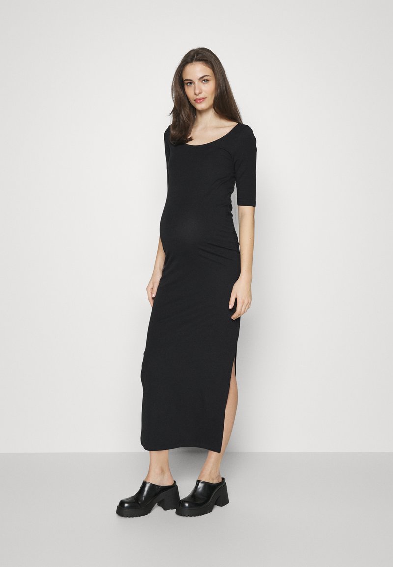 Vero Moda Maternity VMMMAXI U NECK ANKLE DRESS - Vestito lungo - black ...