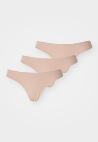 Lindex BRIEF THONG NOVA 3 PACK - Tanga - beige/béžová - Zalando.cz