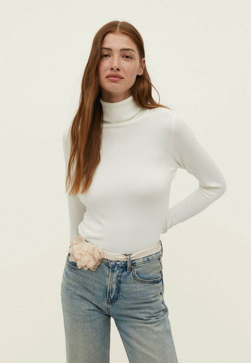 Stradivarius HIGH NECK - Pullover - white/blanc - ZALANDO.FR