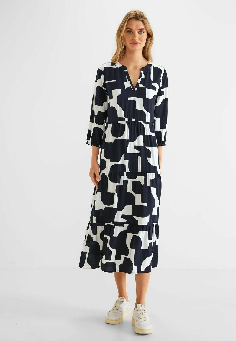 Street One MIT GRAFISCHEM PRINT - Freizeitkleid - blau/dunkelblau ...