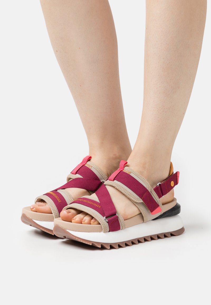 Gioseppo BLARU - Platform sandals - beige - Zalando.ie