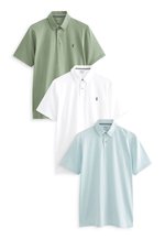 Next THREE PACK - Poloshirt - sage green blue white/weiß - Zalando.at