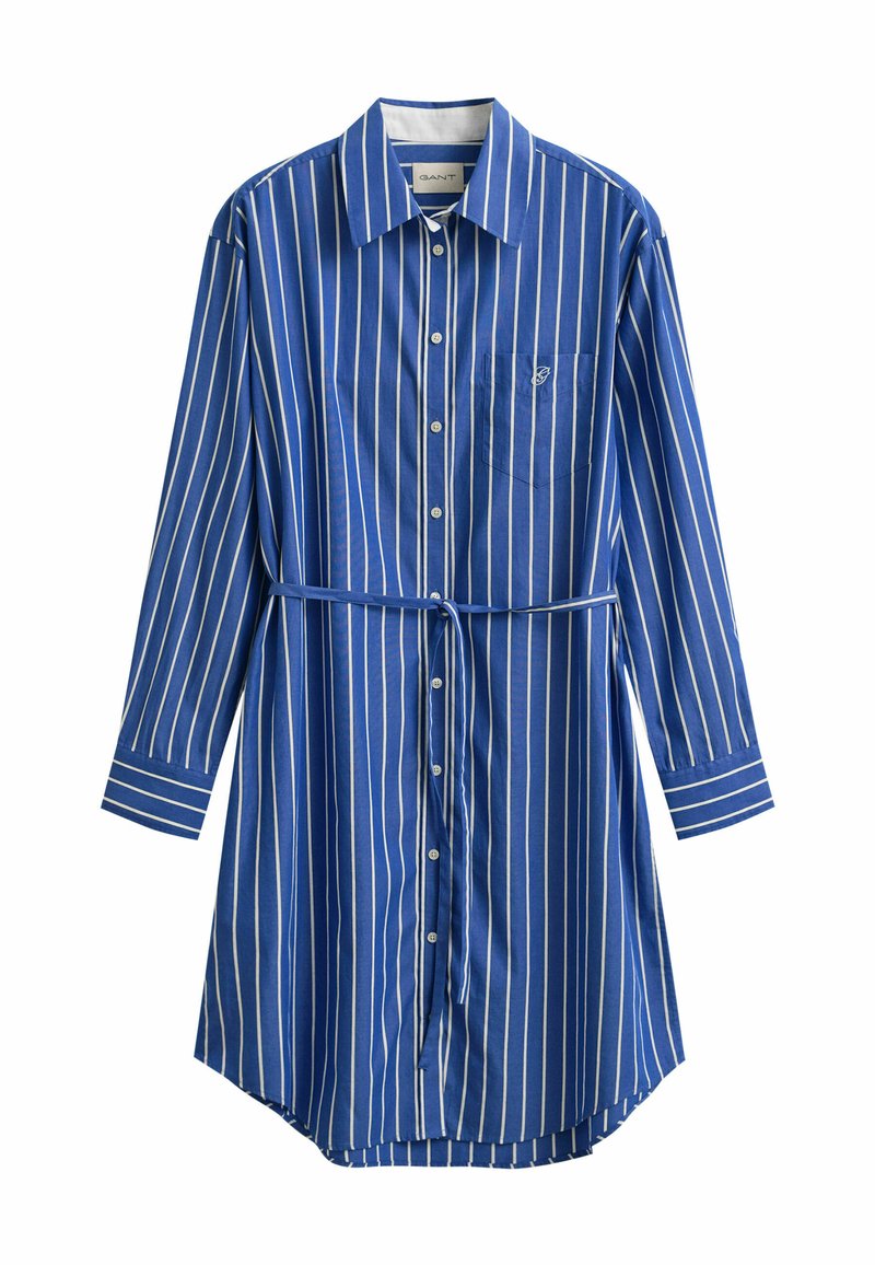 GANT STRIPED - Robe chemise - royal blue/bleu roi - ZALANDO.FR