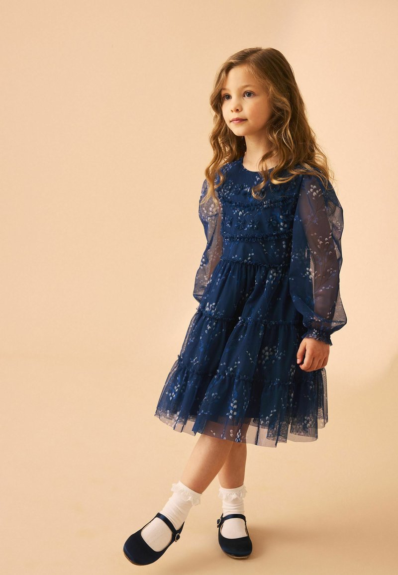 Laura Ashley TIERED REGULAR FIT - Day dress - dark blue/blue - Zalando