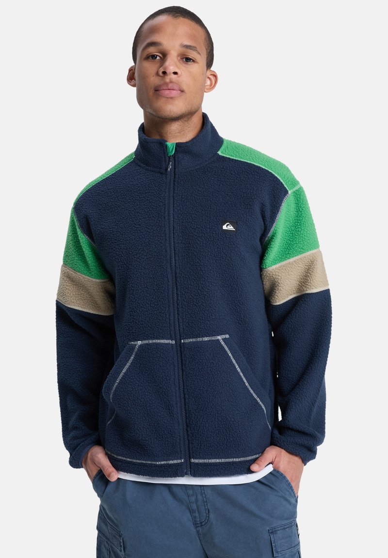 Quiksilver CLEAN COAST BLOCK - Fleece jacket - leprechaun/dark green ...