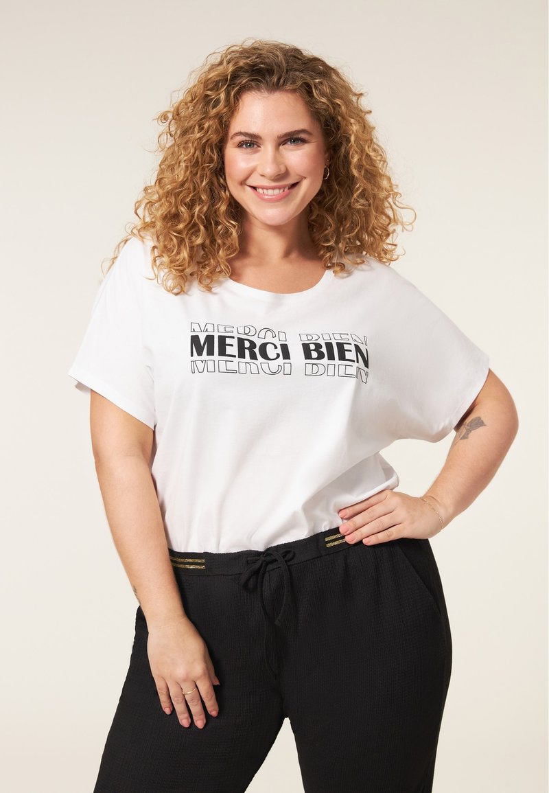 Miss Etam T-shirt print - white/wit - Zalando.nl