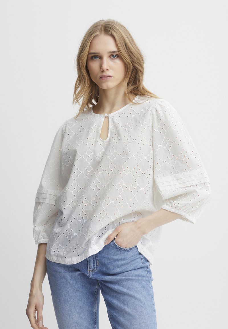 ICHI IHULVIA - Blouse - cloud dancer/blanc - ZALANDO.FR