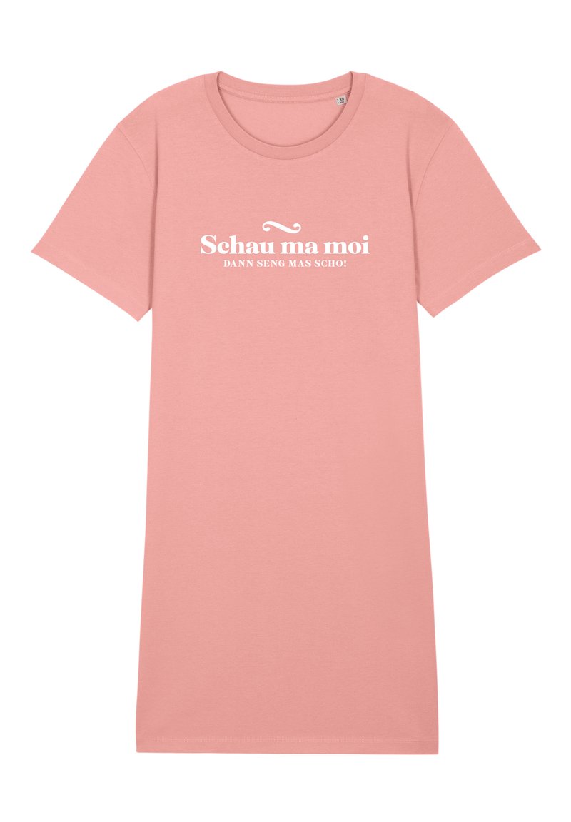 watapparel SCHAU MA MOI DANN SENG MAS SCHO - Jerseykleid - canyon pink ...