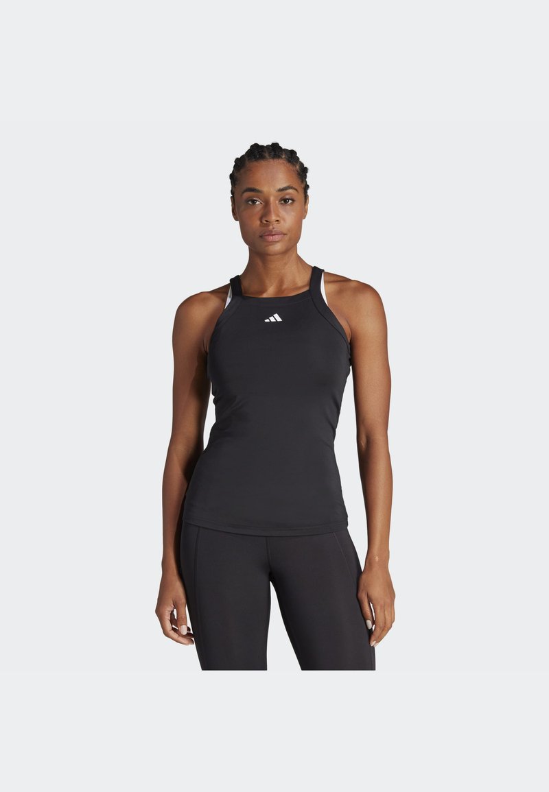 adidas Performance AEROREADY TRAIN ESSENTIALS MINIMAL BRANDING - Top - black/white/negro ...