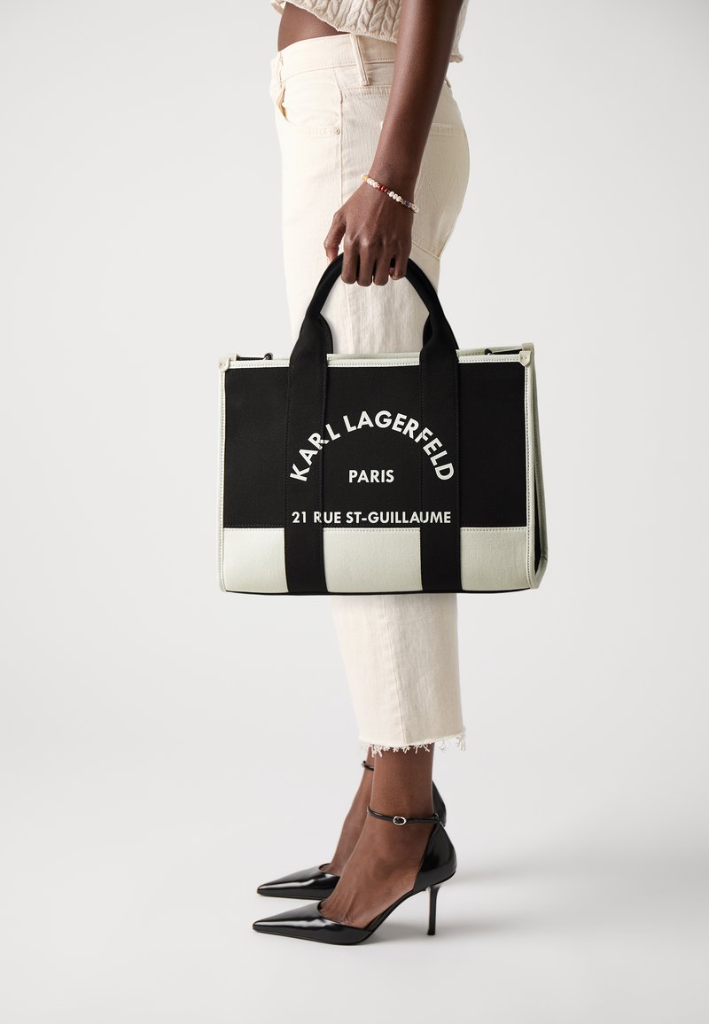 KARL LAGERFELD SQUARE TOTE - Across body bag - black - Zalando