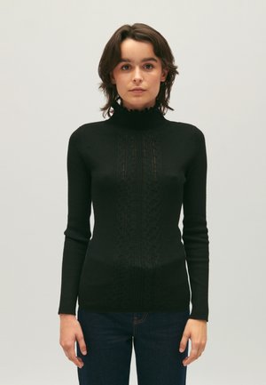 Cache Cache MIT ROLLKRAGEN - Pullover - black/beige - ZALANDO.FR