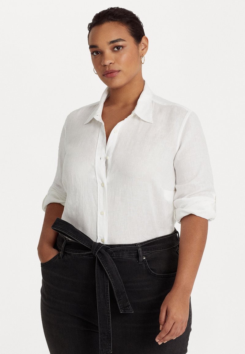 Lauren Ralph Lauren Woman KARRIE LONG SLEEVE - Gombos blúz - white ...