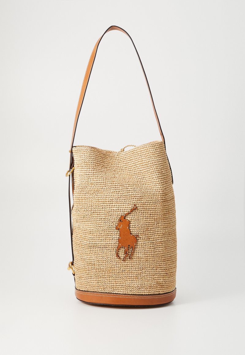 Polo Ralph Lauren BUCKET BAG MEDIUM - Handtasche - natural/cuoio/beige ...