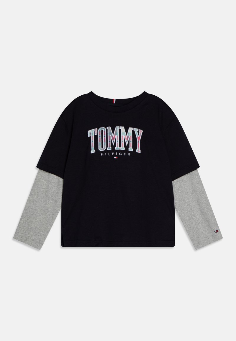 Tommy Hilfiger TARTAN CHECK LAYERING TEE - Long sleeved top - desert ...