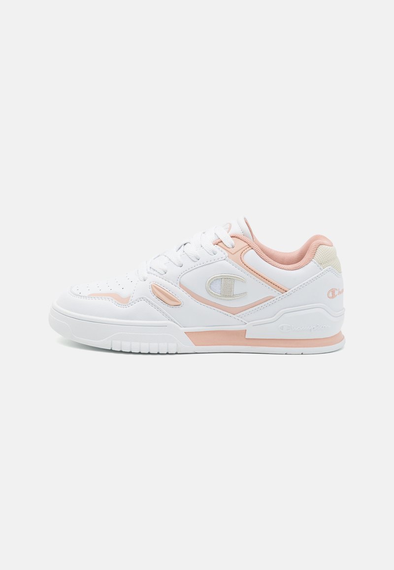 Champion 3 POINT LOW TECH - Basketball shoes - white/pink/white - Zalando