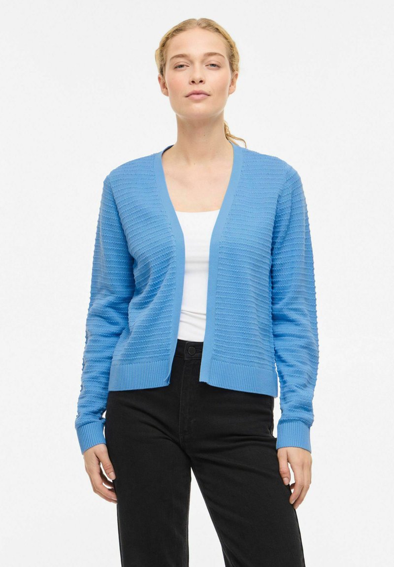 VILA VILOLLO OFFENE - Cardigan - all aboard/mottled light blue ...