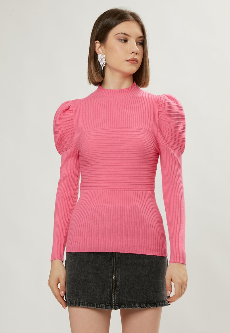 INFLUENCER PUFFED SLEEVES - Strickpullover - pink - Zalando.at