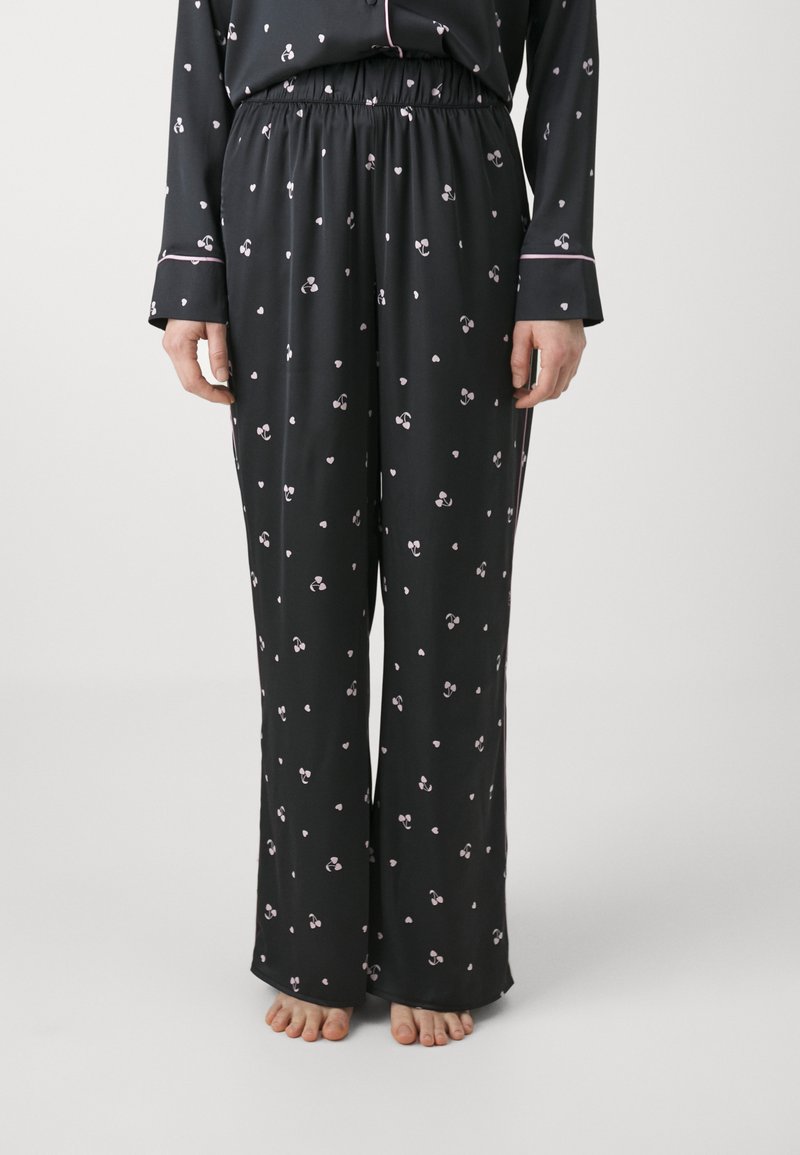 Boux Avenue CHERRY PRINT PANT - Pyjamabroek - black/zwart - Zalando.nl