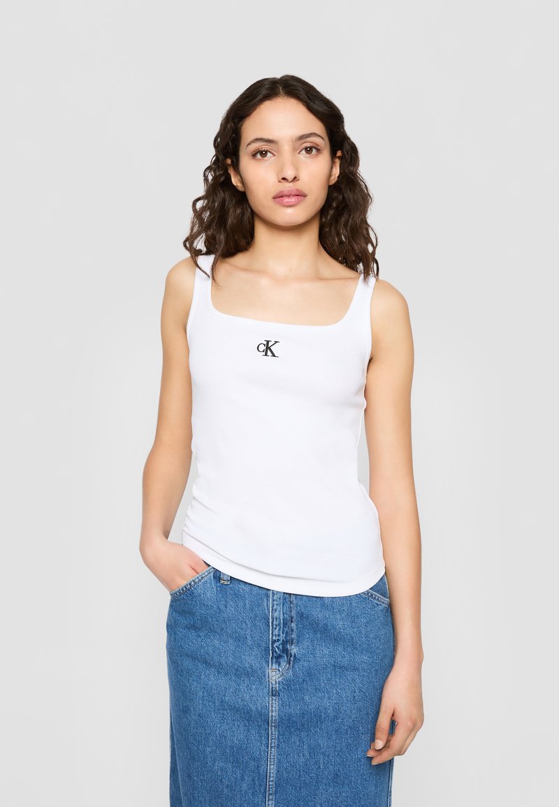 Calvin Klein Jeans CK TANK - Top - bright white/bianco - Zalando.it