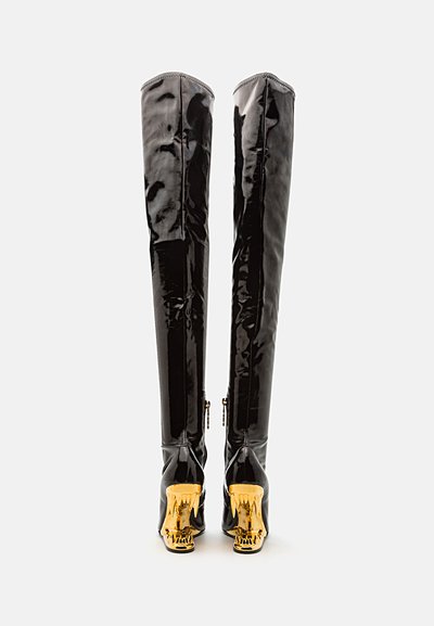 GCDS MORSO BOOTS - Botas de cuña - gold/negro - Zalando.es