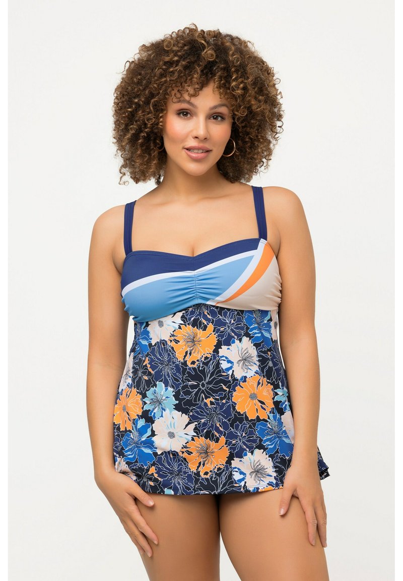 Ulla Popken TANKINI À IMPRIMÉ FLORAL. BONNETS SOUPLES ET BRETELLES ...