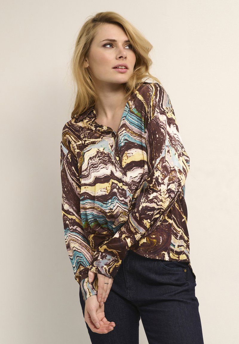 Culture CUTACHA - Hemdbluse - coffee bean/dunkelbraun - Zalando.at