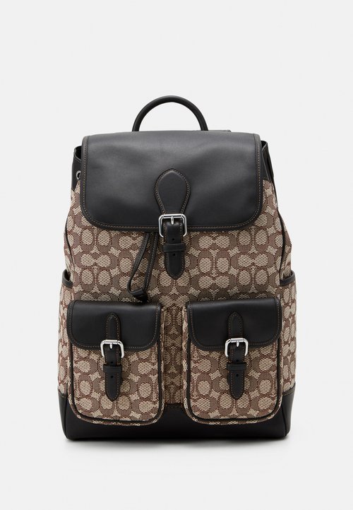 Coach BECK ROLL TOP BACKPACK IN PEBBLE UNISEX - Tagesrucksack - black ...