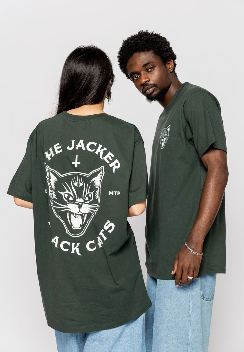 Jacker BLACK CATS UNISEX - T-Shirt print - dark green/dunkelgrün ...