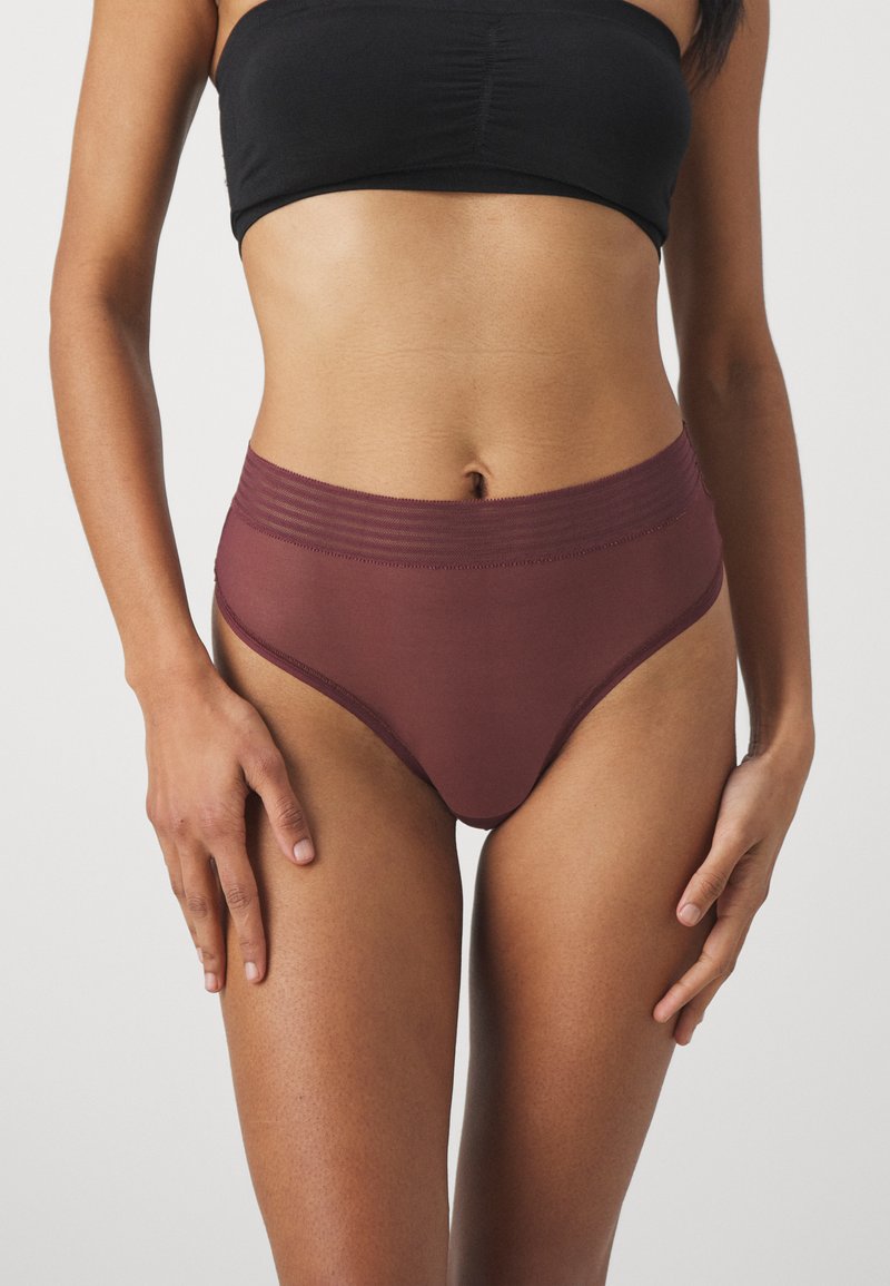 Triumph TEMPTING HIGHWAIST 2 PACK - String - decadent chocolate/bruin - Zalando.be