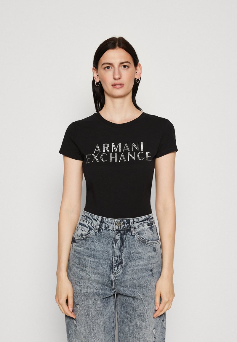 Armani Exchange T-shirts med print - black/svart - Zalando.no