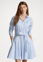 Polo Ralph Lauren LONG SLEEVE DAY DRESS - Blousejurk - white/light blue/wit - Zalando.be