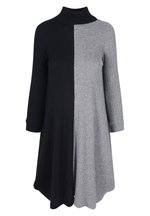 Jean Marc Philippe TRAPÉZE EN - Jumper dress - noir gris/black - Zalando.ie