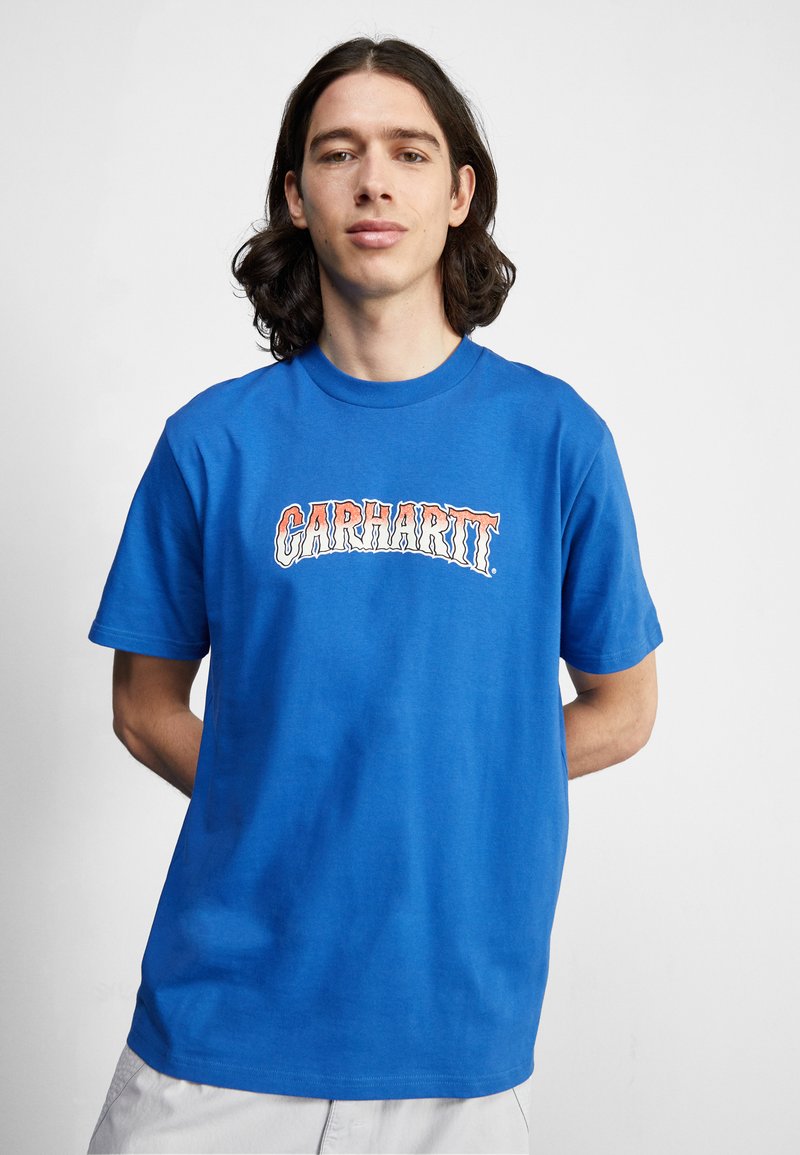 Carhartt WIP SLOW SCRIPT - Print T-shirt - liberty/royal blue - Zalando ...