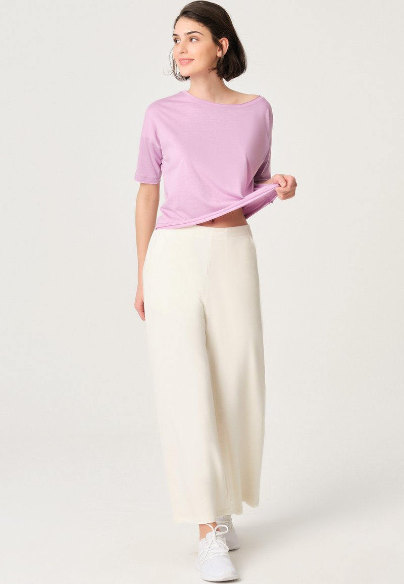 DAGI CROP BASIC - T-shirt basic - pink/donkerroze - Zalando.nl