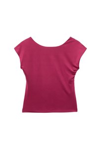 Stradivarius OPEN - T-shirts basic - dark red/mørkerød - Zalando.dk