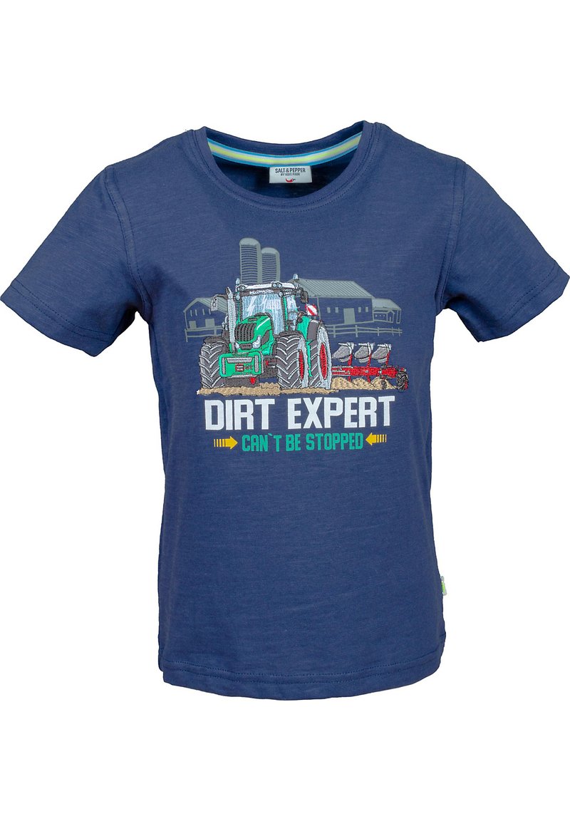 Salt And Pepper T Shirt Print Dunkelblau Zalando De