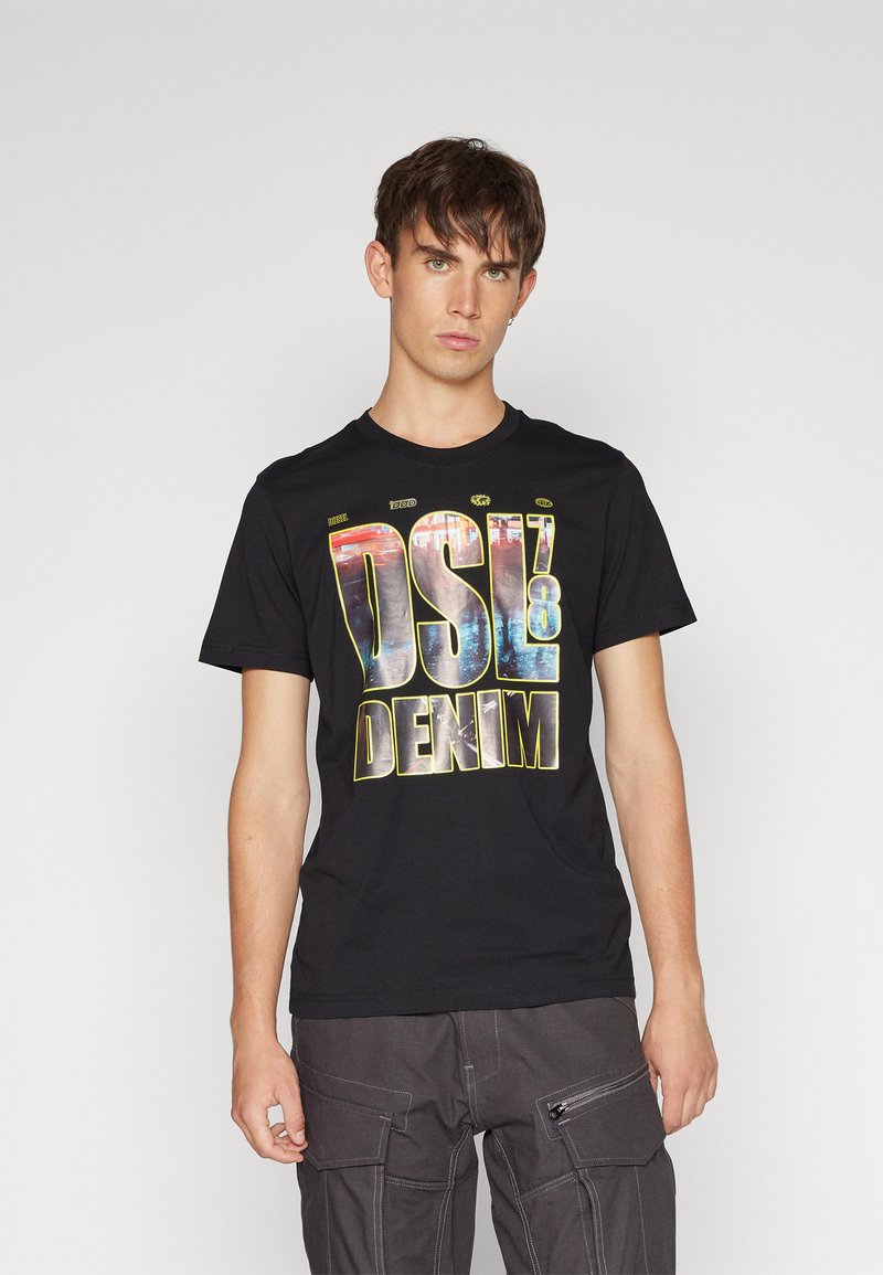 Diesel DIEGOR UNISEX - Print T-shirt - black - Zalando