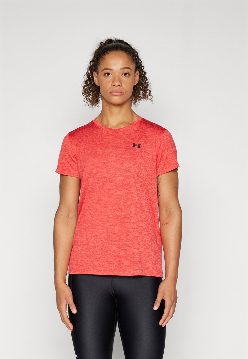 Under Armour TECH SSC- TWIST - Sports T-shirt - red solstice/coho/white ...