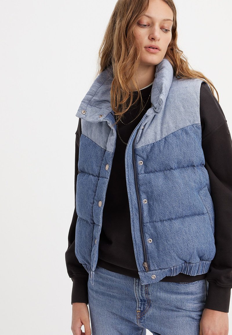 Levi's® JUNO WESTERN PUFFER VEST - Vestă - going west/denim albastru ...