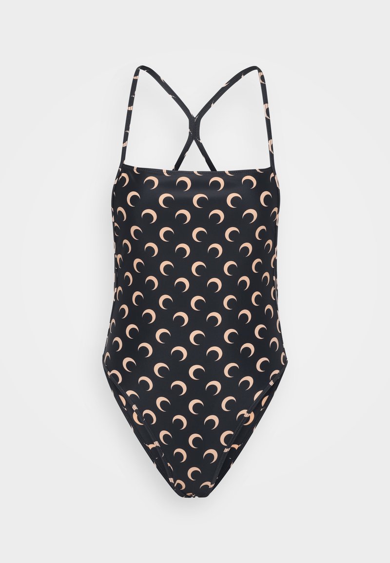 MARINE SERRE SWIMWEAR ONE PIECE - Traje de baño - inverse tan/negro ...