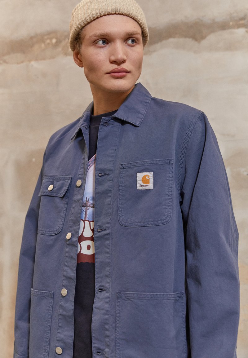 Carhartt WIP MICHIGAN - Denim jacket - storm blue garment/bleached ...