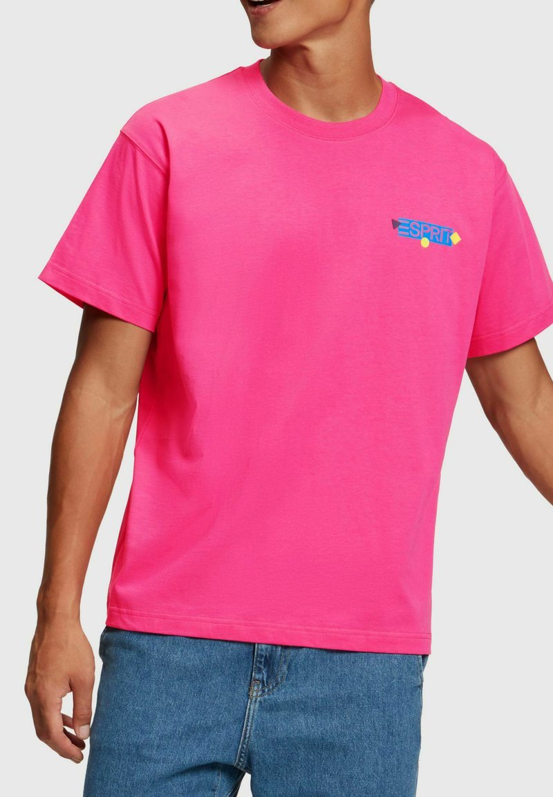 Esprit YAGI ARCHIVE MIT GRAFIK LOGO - T-Shirt basic - pink fuchsia/pink ...