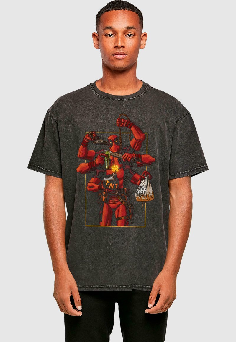 ABSOLUTE CULT DEADPOOL SIX WAYS TEE - T-Shirt print - black/schwarz ...