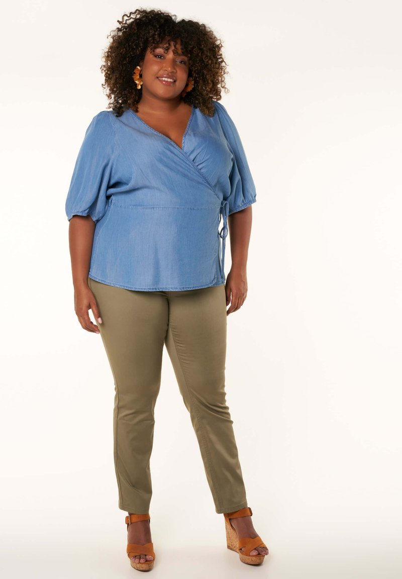 MS Mode Blouse - stonewash denim/blue - Zalando