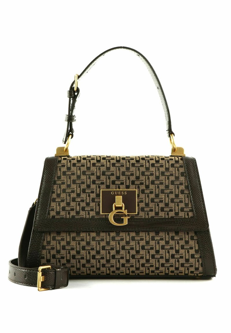 Guess STEPHI GIRLFRIEND FLAP SATCHEL - Handtasche - brown logo/braun ...