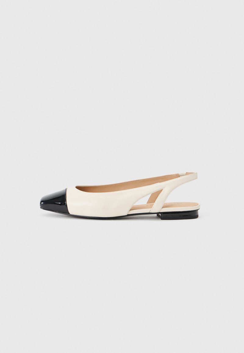 Peter Kaiser Slingback ballet pumps - off-white/black/off-white - Zalando