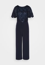 Esprit Collection EMBROID WITH WIDE LEG - Jumpsuit - navy/mørkeblå ...