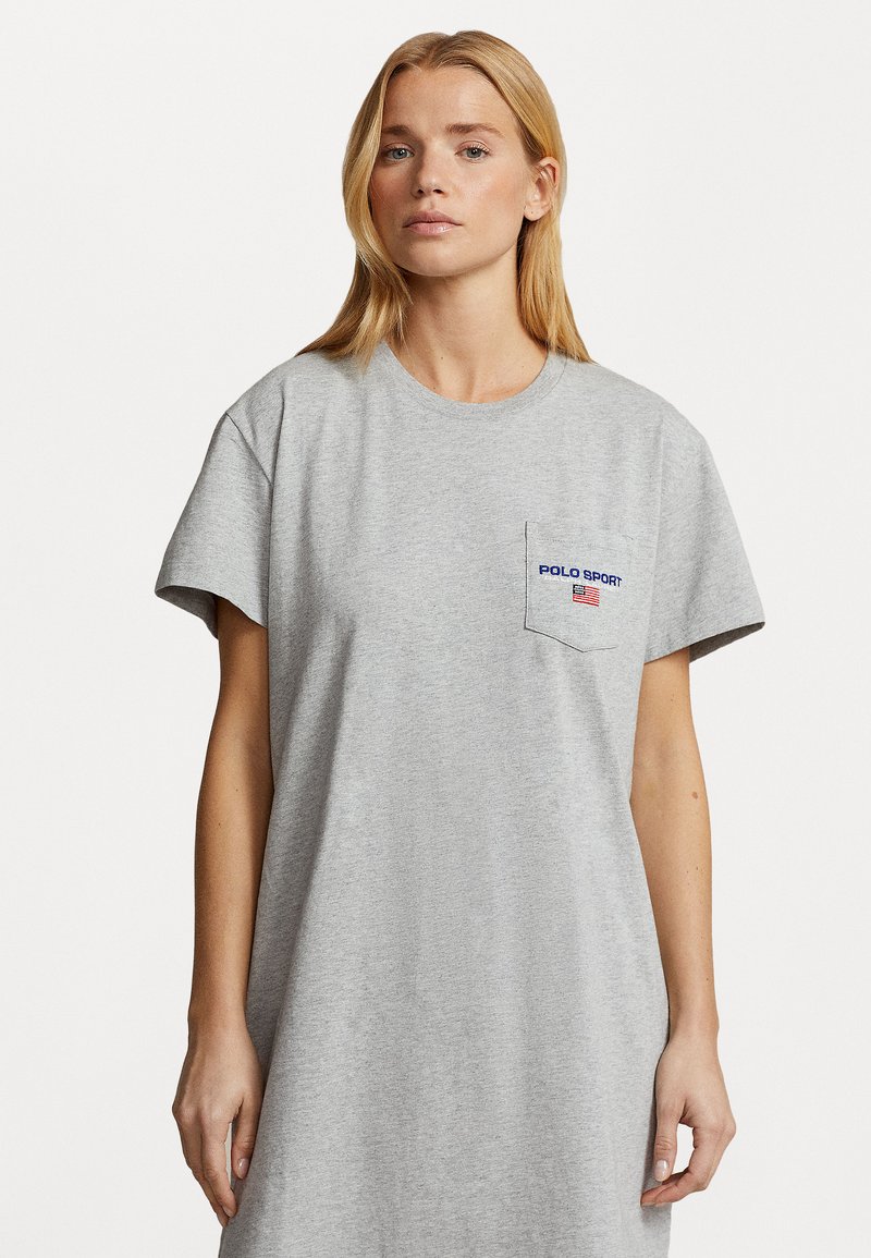 Polo Sport Ralph Lauren SHORT SLEEVE DAY DRESS - Jerseykjole - andover heather/grå - Zalando.no