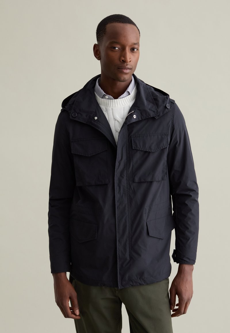 PIOMBO SHORT WITH HOOD AND POCKETS - Summer jacket - night blue/dark ...